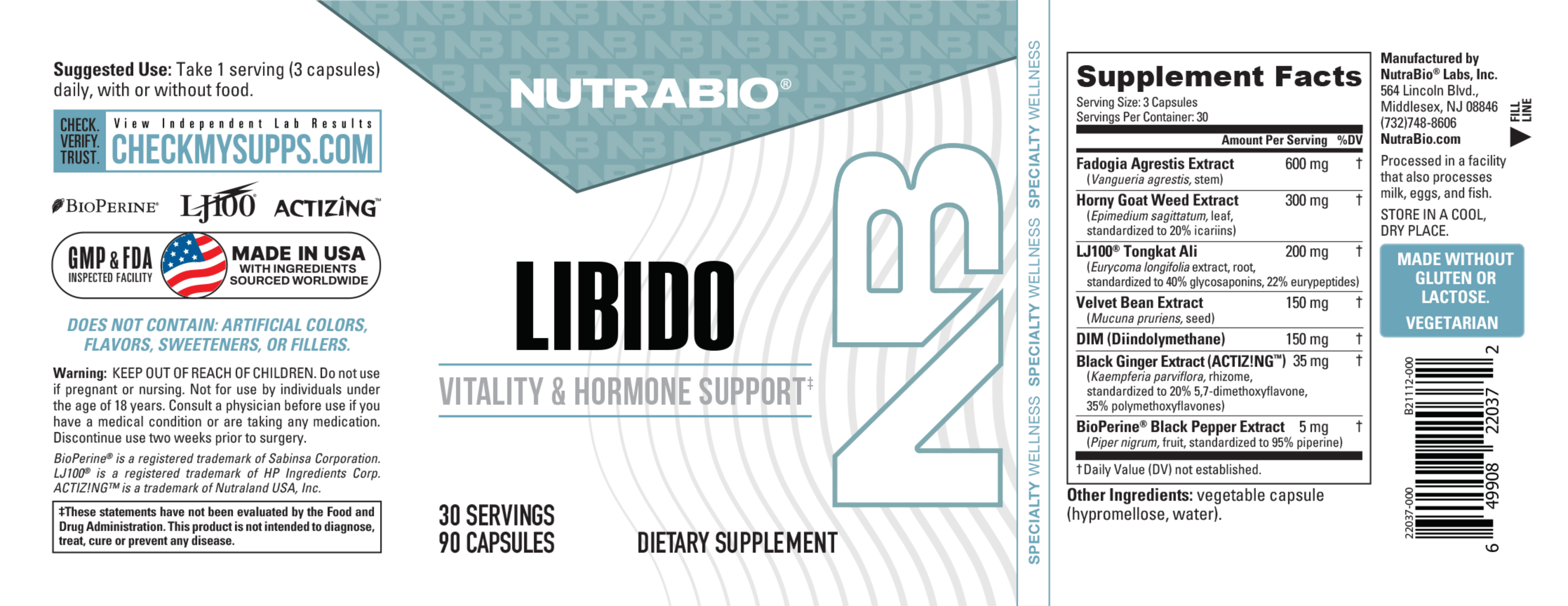 Advanced Libido Support Supplement | NutraBio Brands