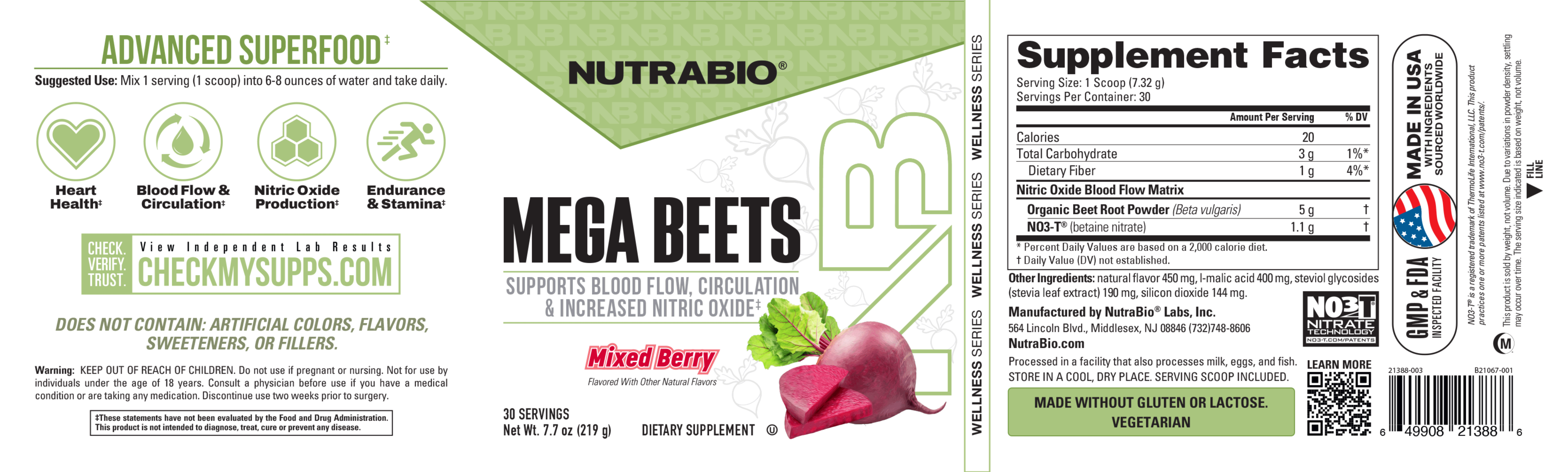 Mega Beets Nitric Oxide Support for Circulation Heart Health and ...