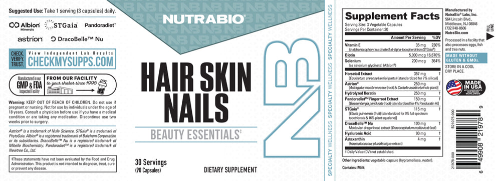 Hair Skin Nails – NutraBio Brands
