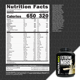 Extreme Mass Gainer Protein Powder | NutraBio Brands