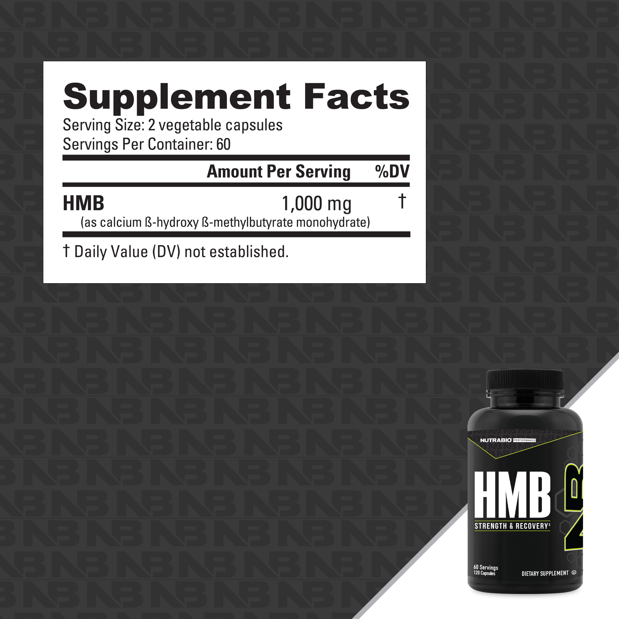 HMB Supplement (1000mg) | NutraBio Brands