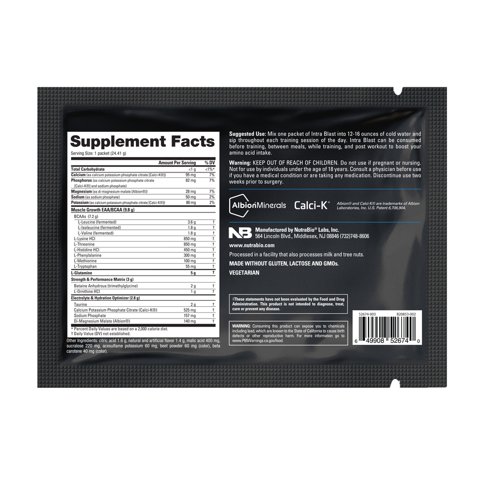 Intra Blast - Sample Packet – NutraBio Brands