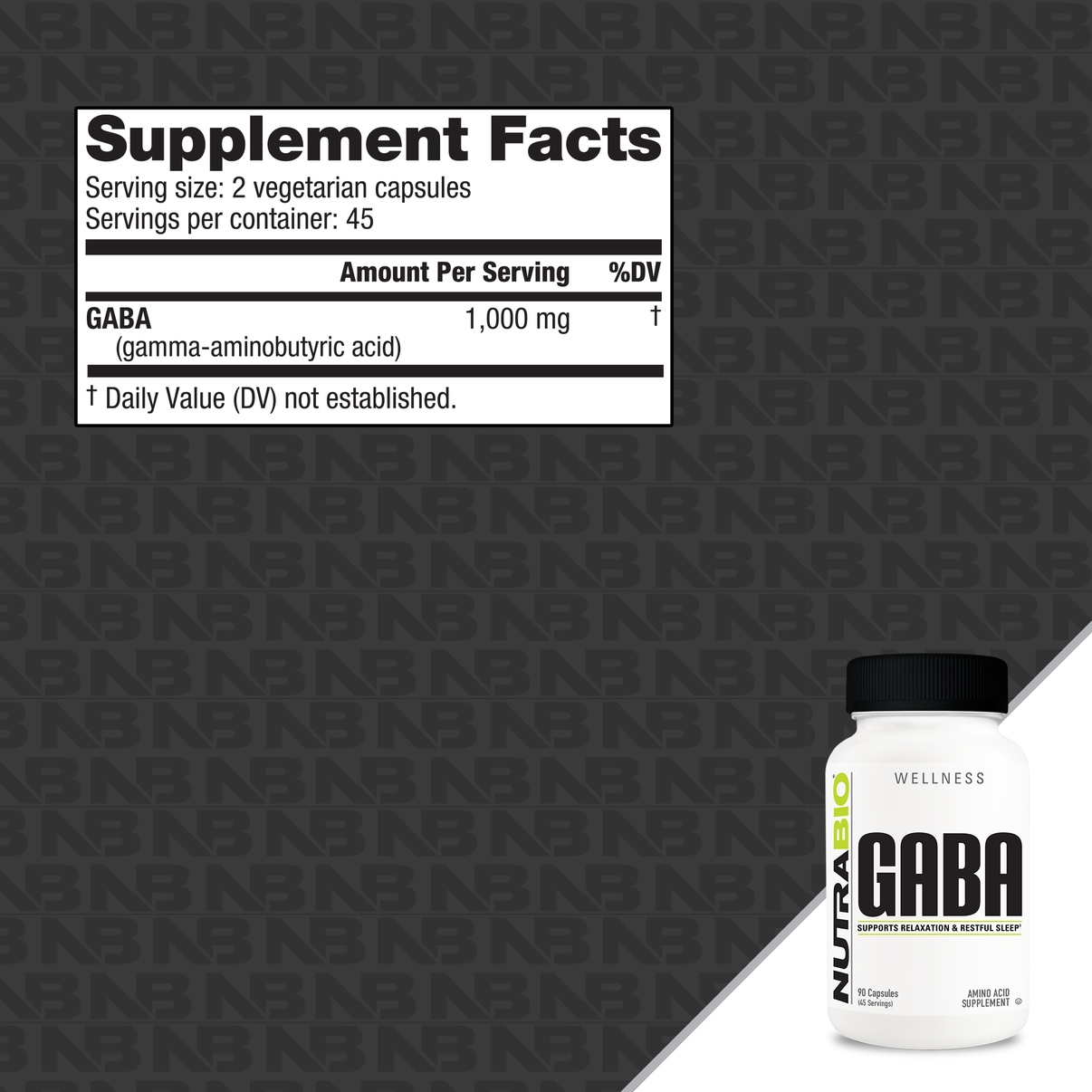 GABA (500mg) – NutraBio Brands