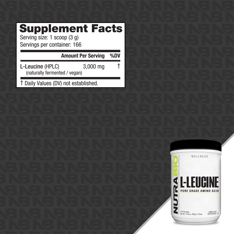 L-Leucine | Pure Grade Amino Acid | NutraBio Brands