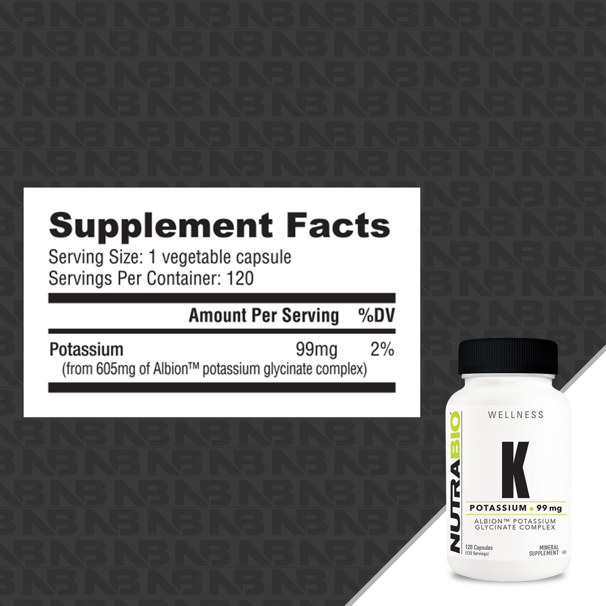Potassium Complex (99mg) – NutraBio Brands