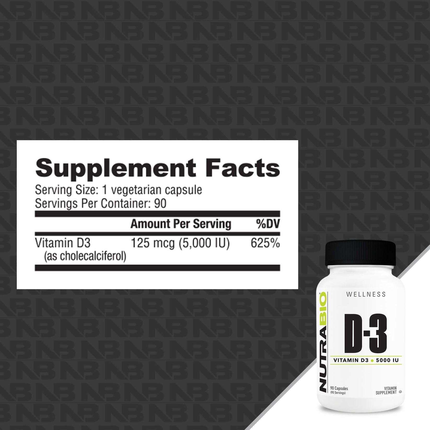 Vitamin D (5000 IU) – NutraBio Brands