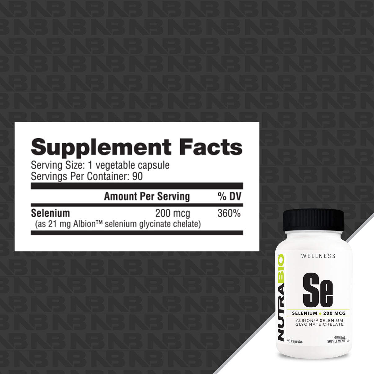 Selenium Chelate (200mcg) – NutraBio Brands